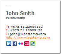 WiseStamp adds customized email signatures on any webmail